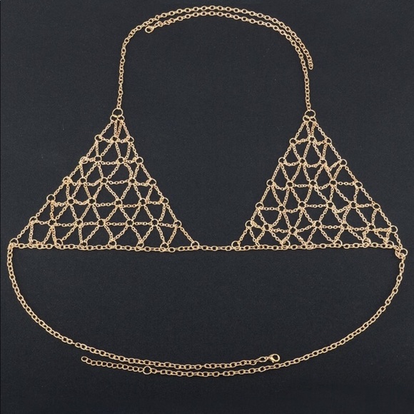 Jewelry | Gold Chain Bralette | Poshmark